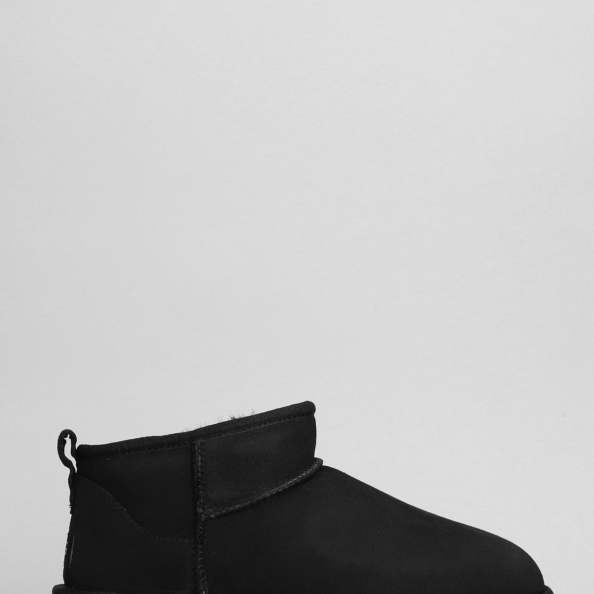 Classic Ultra Mini low heels Ankle boots in black suede – Deliberti