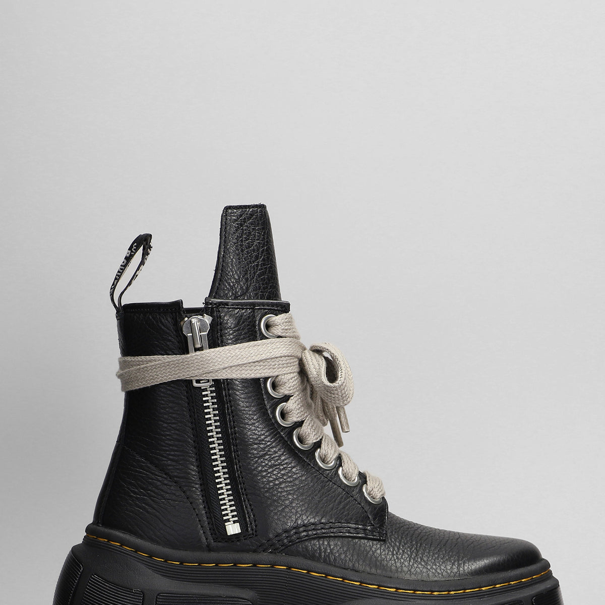 1460 Dmxl jumbo lace boot Combat boots in black leather – Deliberti