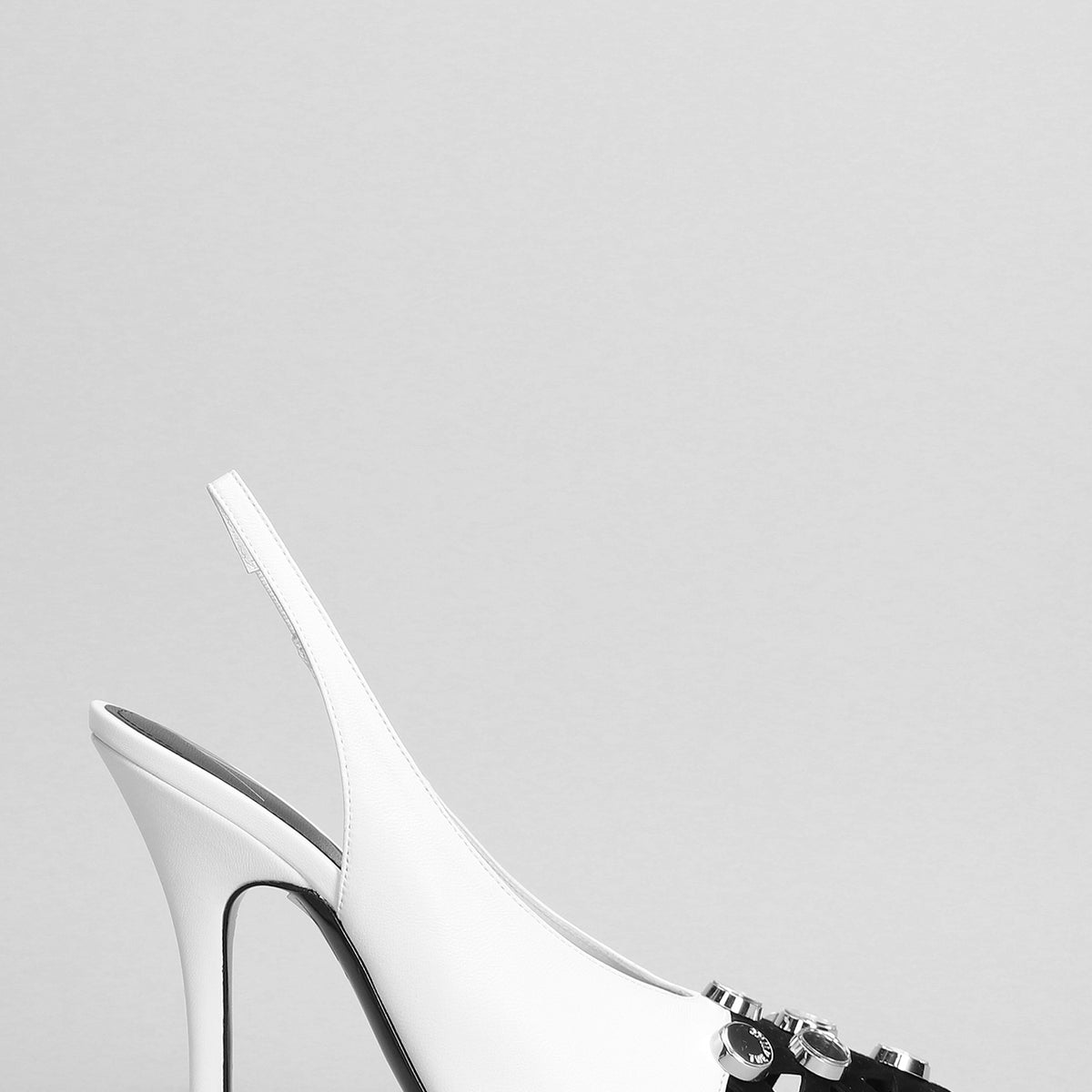 Fiona Pumps in white leather – Deliberti