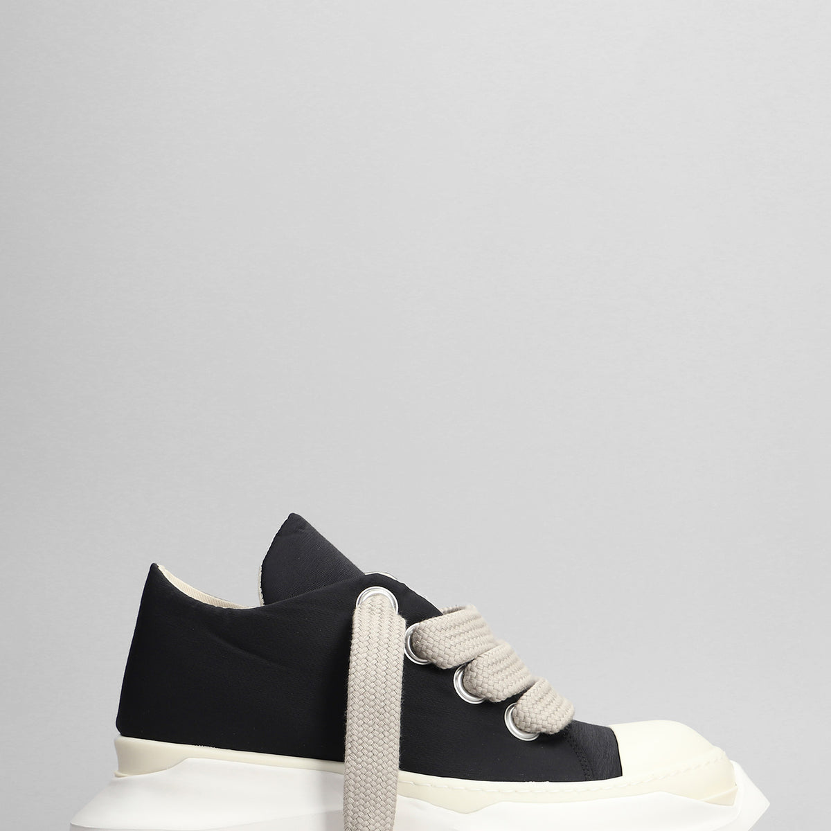 Jumbo lace abstract Sneakers in black polyamide – Deliberti