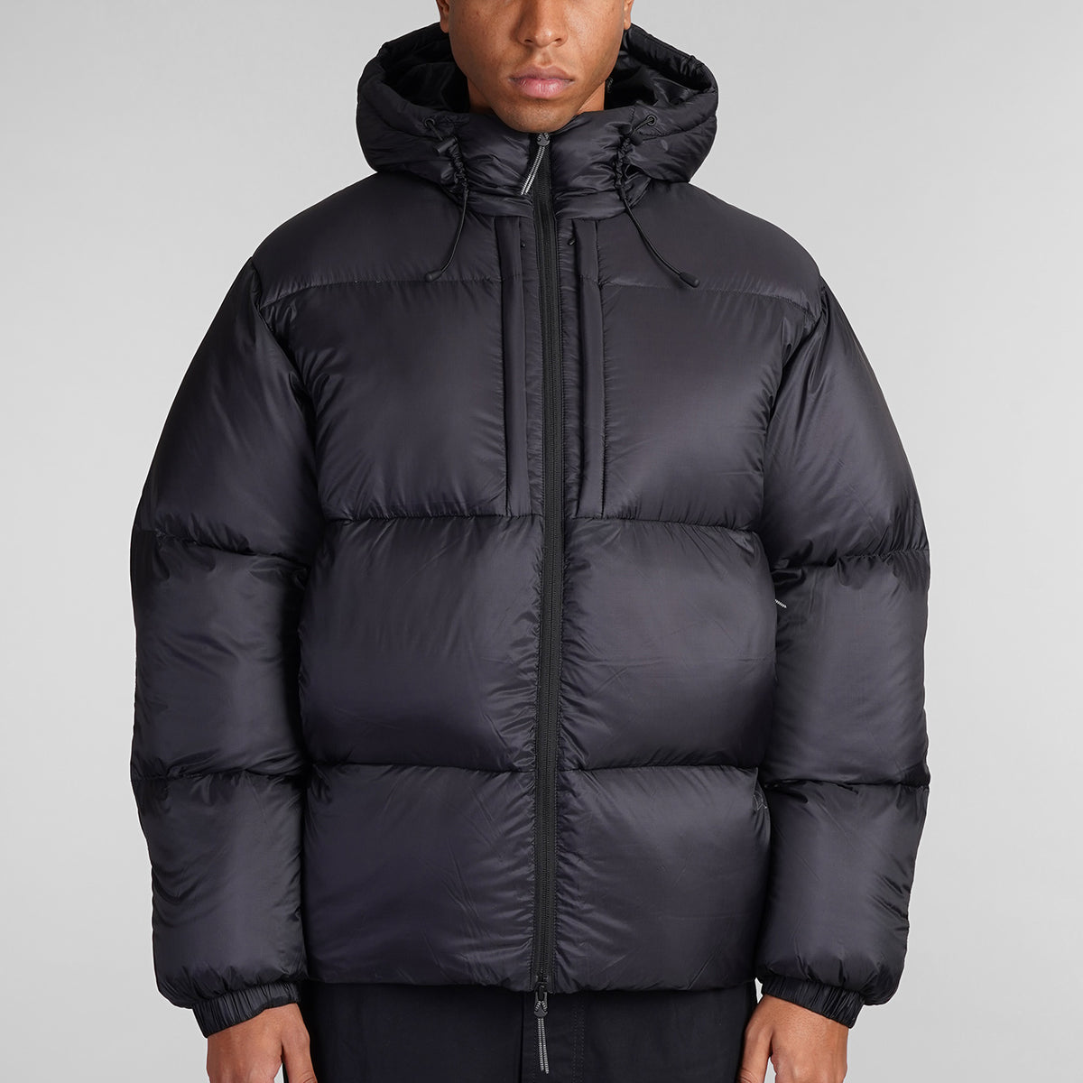 Heavy Down Jacket puffer in black polyamide – Deliberti