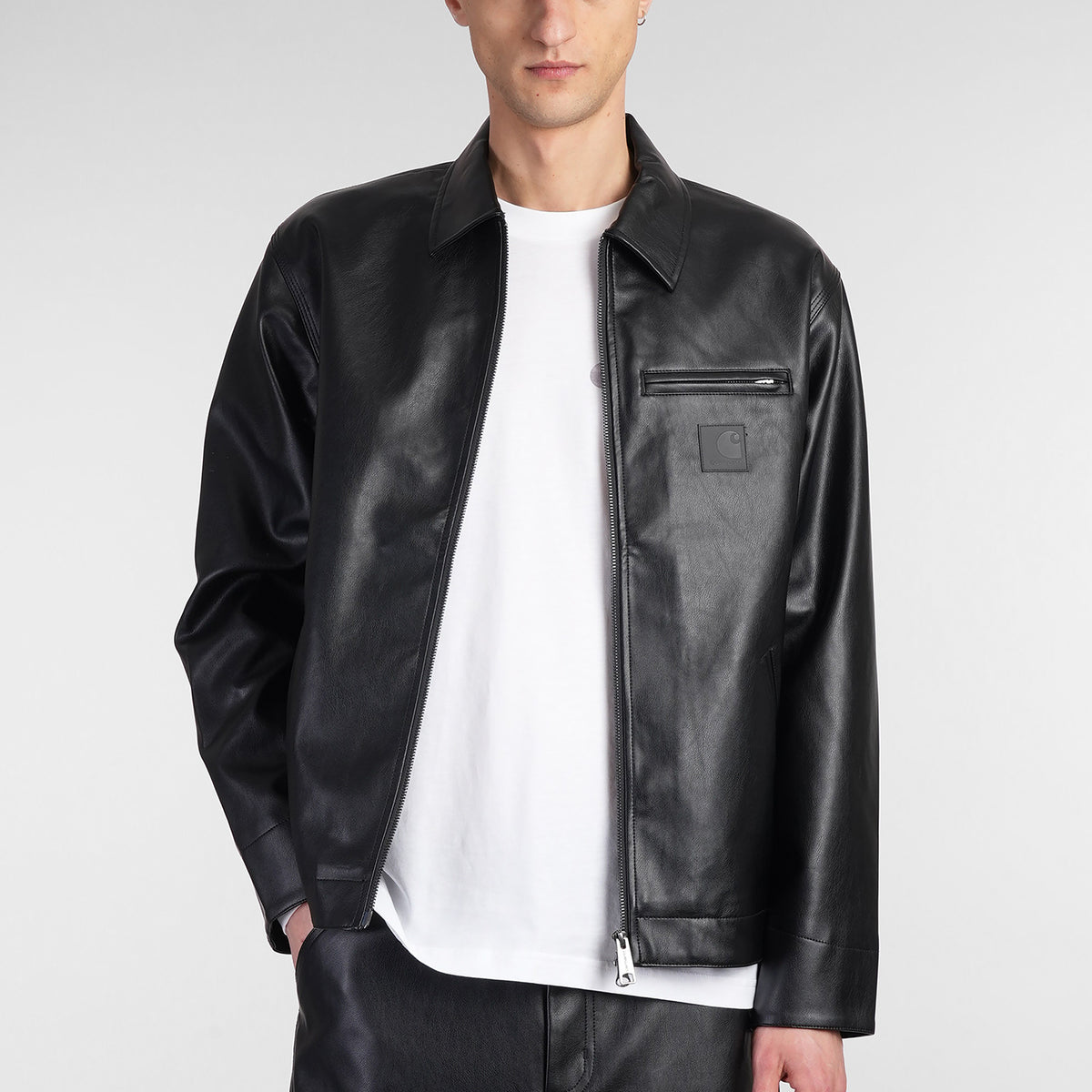 Detroit Jacket in black leather – Deliberti