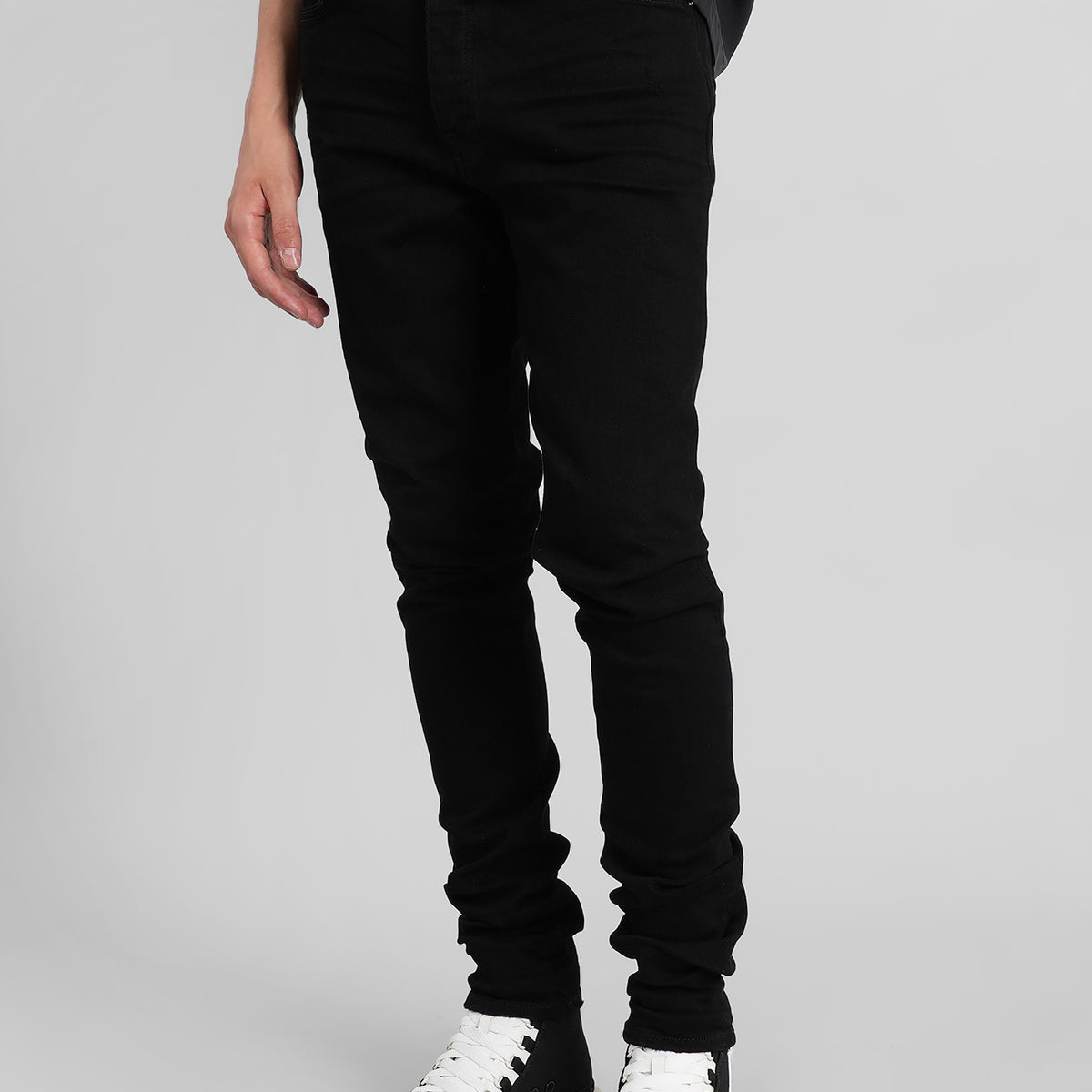 Stack jean Jeans in black cotton – Deliberti