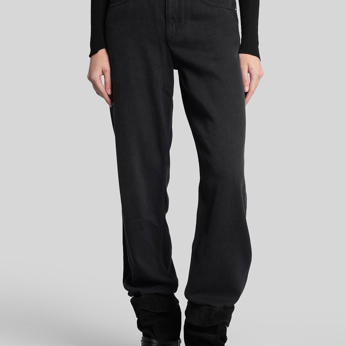 Jenny Jeans in black cotton – Deliberti