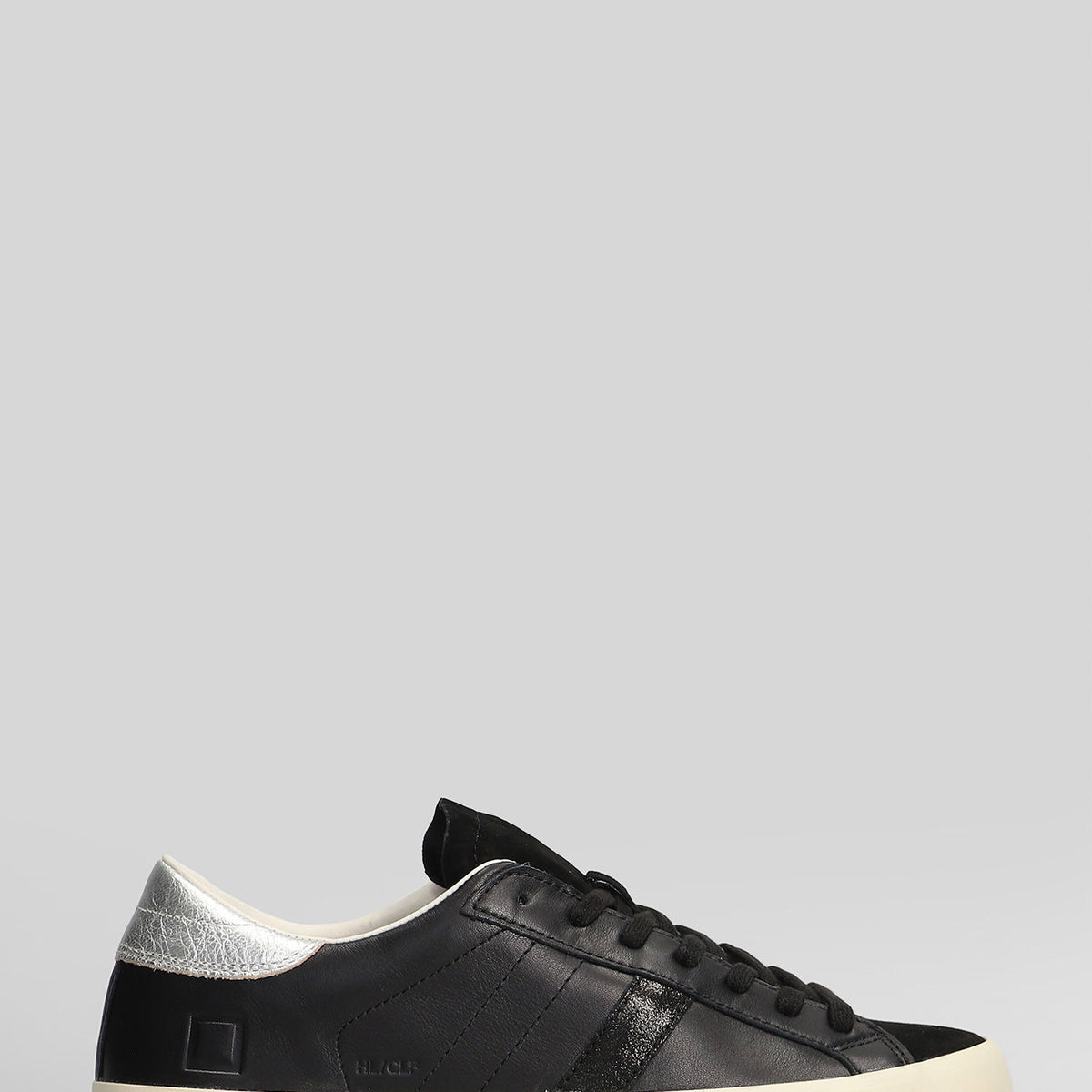 Hill Low Calf Sneakers in black suede and leather – Deliberti