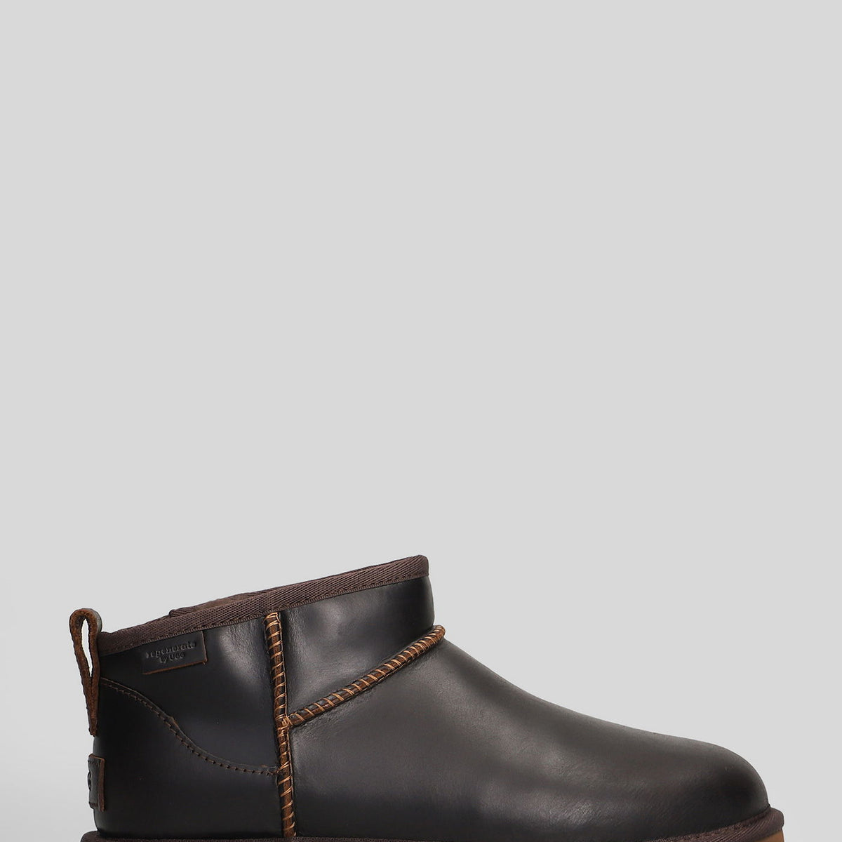 Classic Ultra Mini low heels Ankle boots in dark brown leather – Deliberti